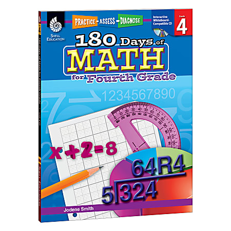 Shell Education 180 Days of Math Practice Grade 4 - Office Depot