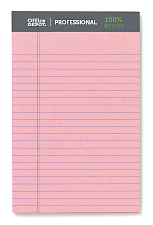 Office Depot Brand Professional Writing Pads 5 x 8 Narrow Ruled ...
