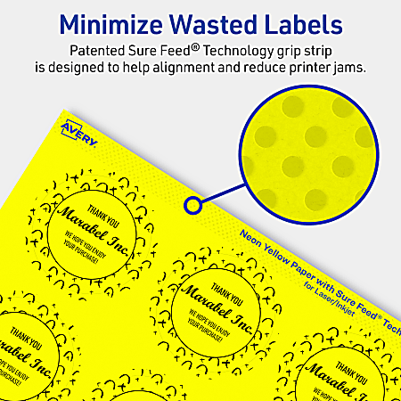 Avery Print To The Edge Labels With Sure Feed Technology 94501 NYP10 ...