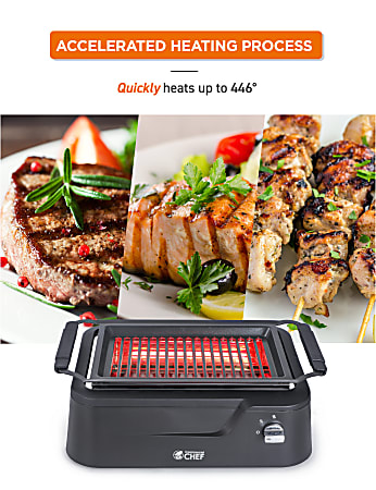 Commercial Chef Indoor Smokeless Infrared Grill 7 H x 19 12 W x 14 1316 ...