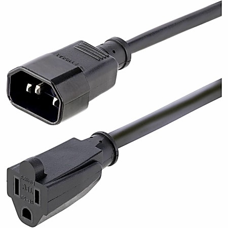 StarTech.com PAC100 Computer Power Cord 1 ft - Office Depot