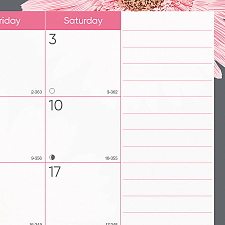 2026 Blueline Monthly Desk Pad Calendar 22 x 17 Pink Daisy January To ...
