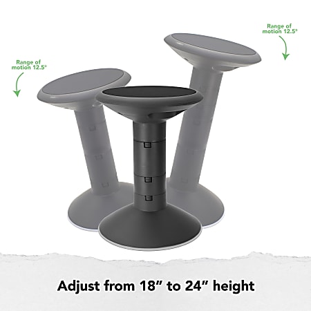 Storex Active Tilt Stool Black - Office Depot