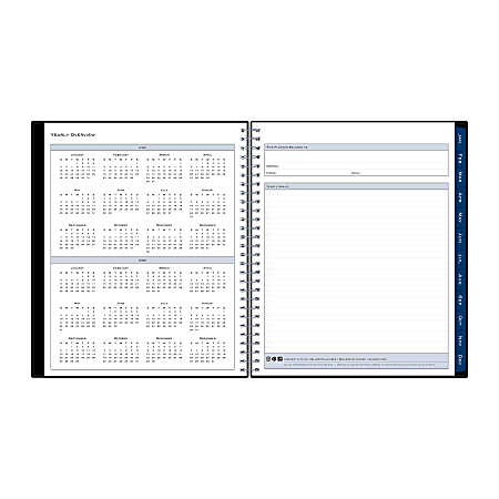 2025 Blue Sky Monthly Planning Calendar 8 x 10 Passages Solid Black ...