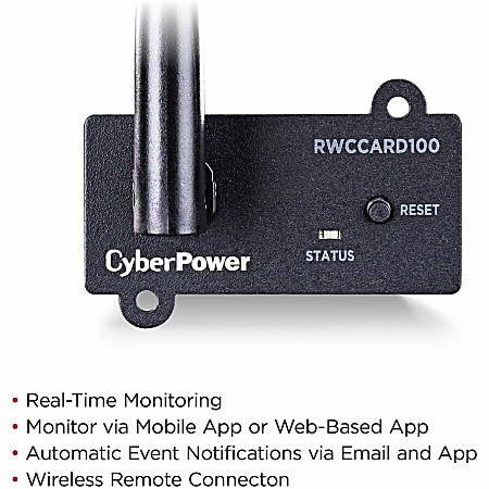 CyberPower RWCCARD100 CyberPower Wireless Cloud Monitoring Card Black 3YR Warranty Hardware ...