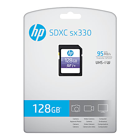 HP sx330 Class 10 U3 SDXC Flash Memory Card 128GB P SD128U395HPSX GE ...