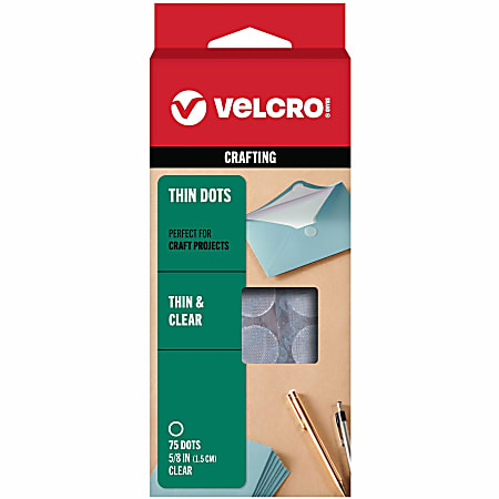 VELCRO Brand Self Stick Round Fasteners Hook Clear 58 Diameter Box Of ...