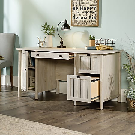 Sauder Costa 60 W Computer Desk Chalked Chestnut - Office Depot
