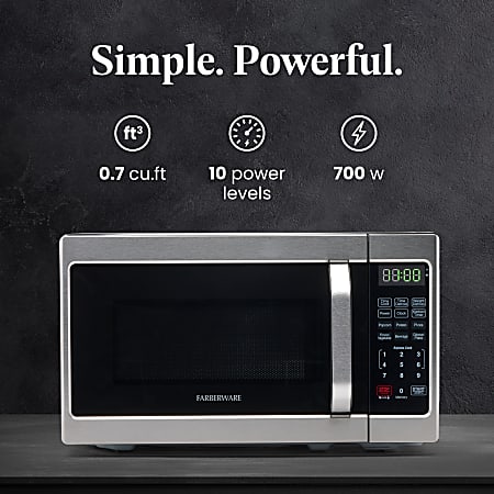 Farberware Classic FMO07AHTBKJ 0.7 Cu Ft Microwave Oven Brushed ...