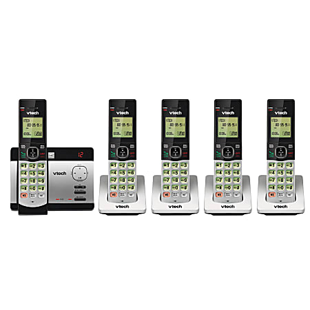 VTech CS5129 5 5 Handset DECT 6.0 Cordless Phone System With Digital ...