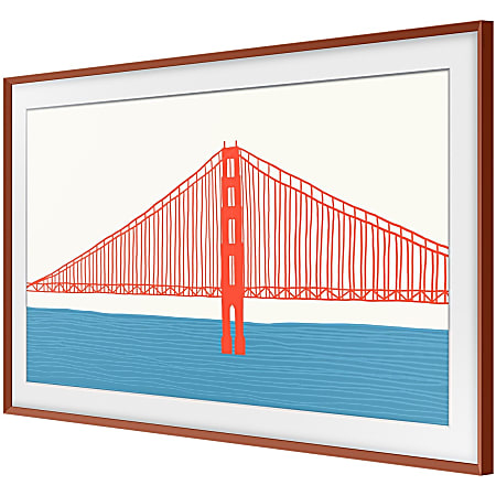 Samsung 2021 55 The Frame Customizable Bezel Beveled Brick Red 48.86 x ...