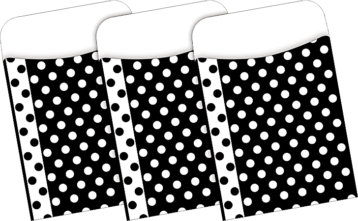 Barker Creek FolderPocket Set 13 Cut Tab Letter Size Black White Dots ...
