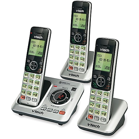 Vtech 3 handset Cordless CID ITAD - Office Depot