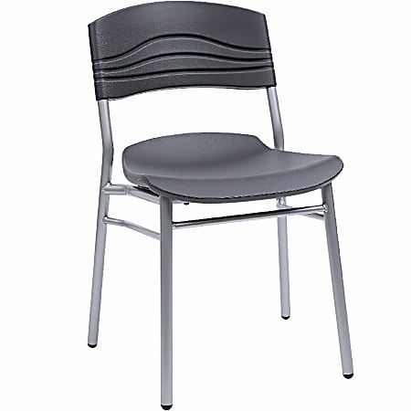 Iceberg Caf Works Caf Chairs BlackGraphite Set Of 2 - Office Depot