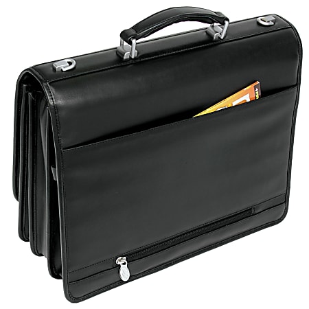 McKlein River North Leather Briefcase Black - Office Depot