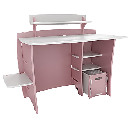 Legare Select Wood 43 Kids Desk System PinkWhite - Office Depot