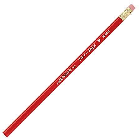 Moon Products Try Rex Pencils With Erasers Medium No. 2 Red 12 Pencils ...