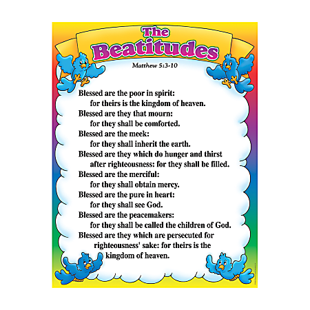 Scholastic Practice Chart Beatitudes 17 x 22 - Office Depot