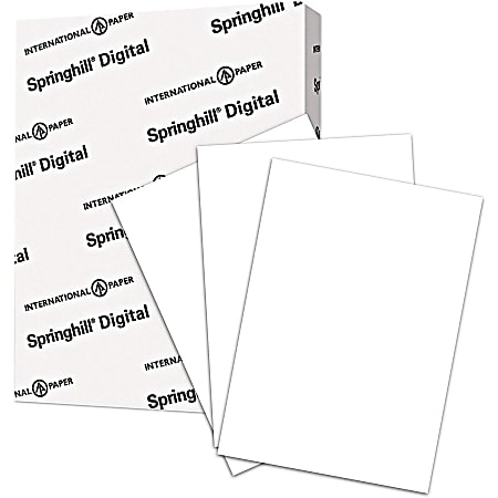 Springhill Digital Index Card Stock White Letter 8.5 x 11 110 Lb Pack ...