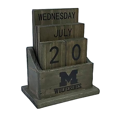 Imperial NCAA Wood Block Calendar University of Michigan - ODP Business ...
