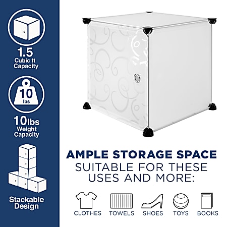 Mount It Work It WI 40 Modular Cube Storage Large Size Black Set Of 6 ...