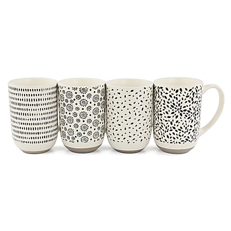 Mr. Coffee Dutton Springs Stoneware Mug Set 19 Oz White Set Of 4 Mugs ...