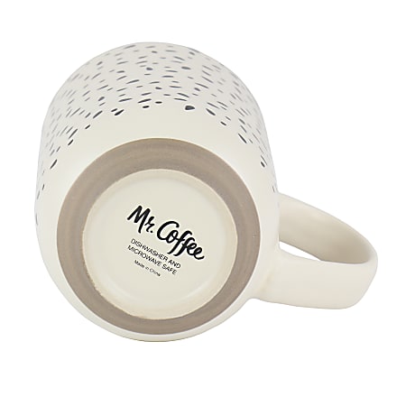 Mr. Coffee Dutton Springs Stoneware Mug Set 19 Oz White Set Of 4 Mugs ...