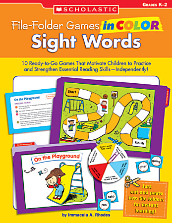 Scholastic File Folder Games Sight Words - Office Depot