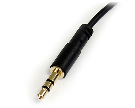 StarTech.com 3 ft Slim 3.5mm to Right Angle Stereo Audio Cable MM Right ...