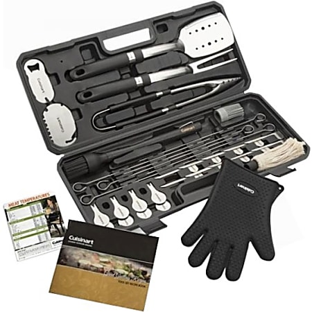Cuisinart 36 Piece Backyard BBQ Tool Set Silver Total Qty 1 - Office Depot