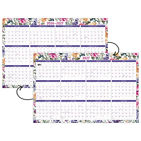 AT A GLANCE BADGE Reversible Erasable Academic and Regular Year 2026 ...