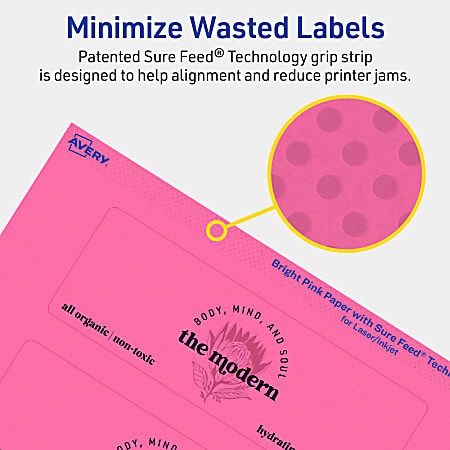 Avery Print To The Edge Labels With Sure Feed Technology And Easy Peel ...