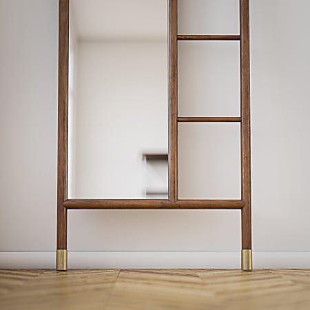 Kenroy Home Carillo Ladder Mirror 70 x 28 12 Antique Brass - Office Depot