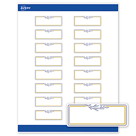 Avery Print To The Edge Labels Sure Feed S00 D2X PRWMP10 1 x 2 58 Matte ...