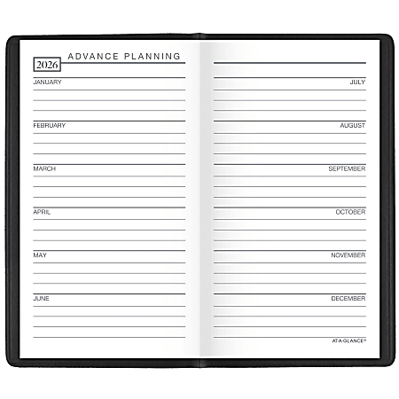 2025 AT A GLANCE Designer Cover Weekly Planner 3 14 x 5 34 Black ...
