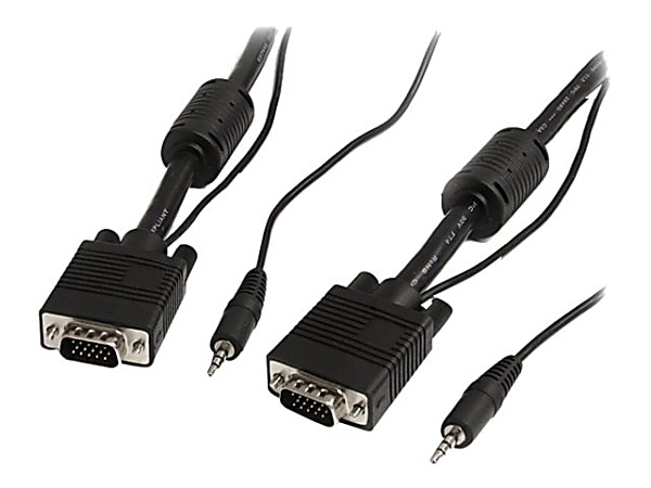 StarTech.com 15 ft Coax High Resolution Monitor VGA Cable with Audio ...