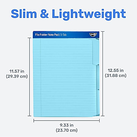 IdeaStream Find It File Folder Notepad Letter Size Blue Pack Of 12 ...