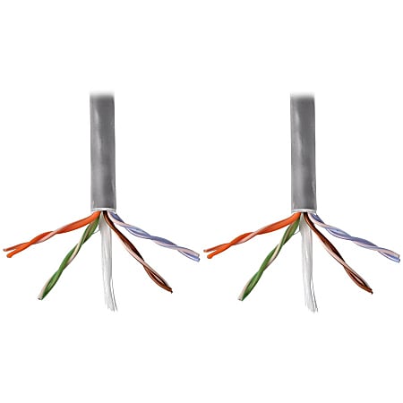 Tripp Lite Cat5e 350 MHz Solid Core Plenum Rated UTP PVC Bulk Ethernet Cable Gray 1000 ft. 304.8 ...
