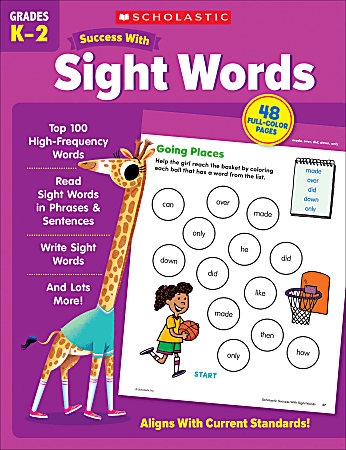 Scholastic Success With Sight Words Grades K 2 - Office Depot