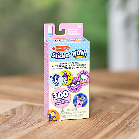 Melissa & Doug Sticker WOW!™ Refill Stickers, Medium, Unicorn, 300 ...