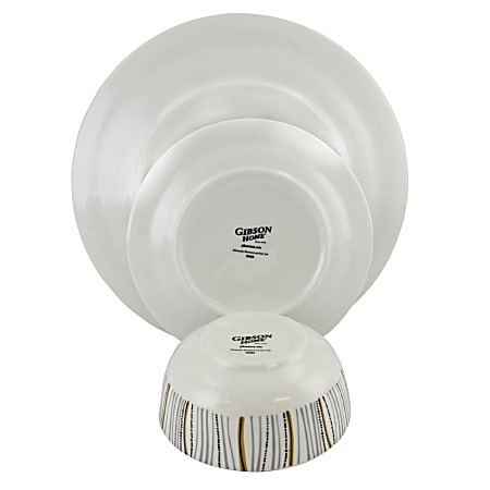 Gibson Home Classic Burst 12 Piece Dinnerware Set Multicolor - Office Depot