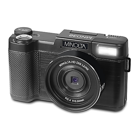 Minolta MND30 30 Megapixel2.7K Quad HD 4x Zoom Camera With Digital Lens ...