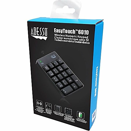 Adesso Wireless Spill Resistant 18 Key Numeric Keypad Wireless ...