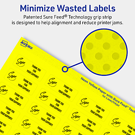 Avery Print To The Edge Labels With Sure Feed Technology And Easy Peel ...