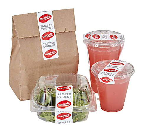Cambro StaySafe Labels Tamper Evident 26SSTELB6250 Rectangle 1 14 W x 6 ...