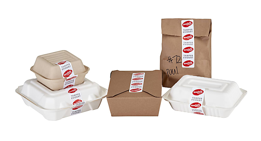 Cambro StaySafe Labels Tamper Evident 26SSTELB6250 Rectangle 1 14 W x 6 ...