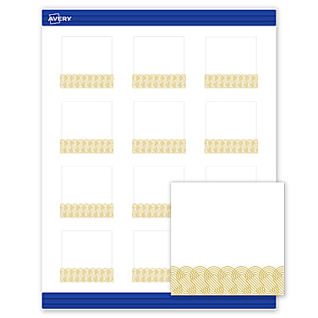 Avery Printable Cards With Sure Feed Technology 2 x 2 Matte White With ...