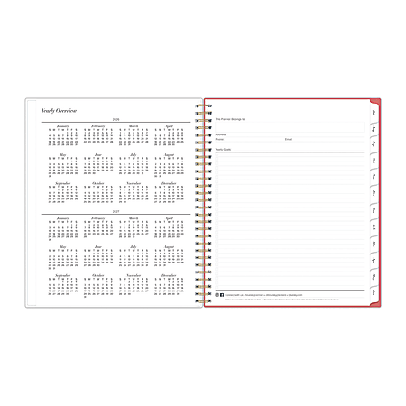 Planning Calendar BS Julien Light PP 8x10 AY26 27 Monthly - Office Depot