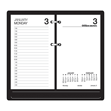 Office Depot Brand Desk Calendar Refill 3 12 x 6 January December 2012 ...