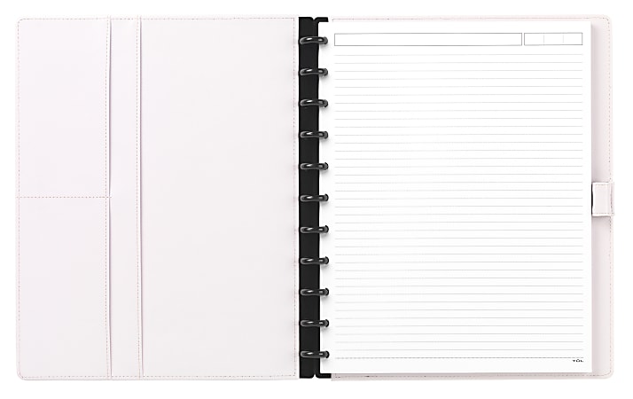 TUL Discbound Notebook With Die Cut Leather Cover Letter Size Narrow ...